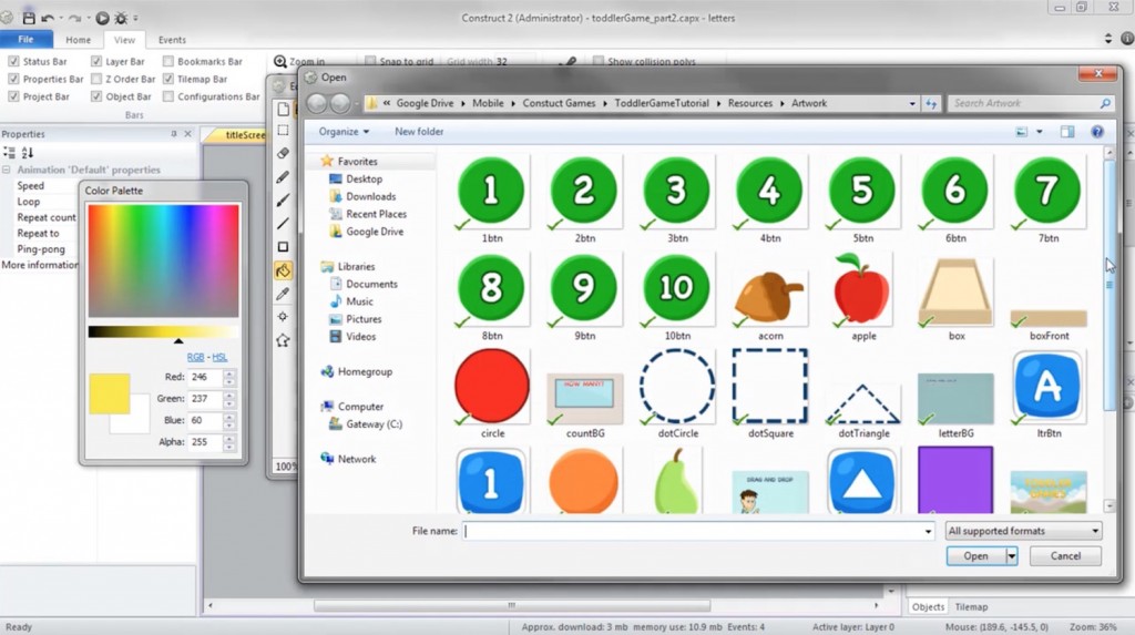 How to Make Toddler Games with Construct 2 | CartoonSmart.com