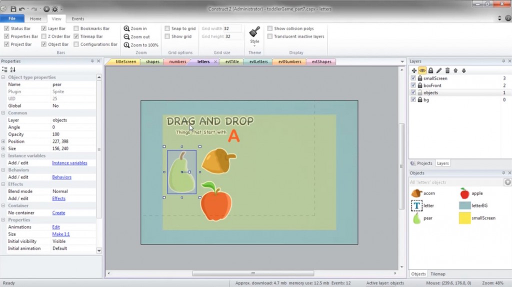 How to Make Toddler Games with Construct 2 | CartoonSmart.com